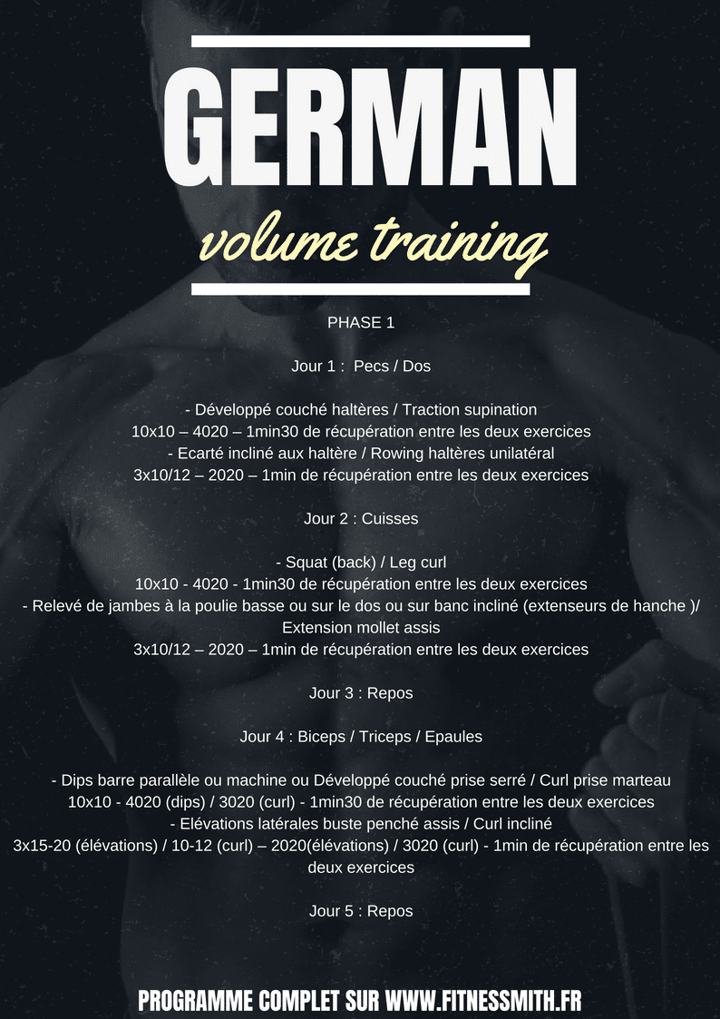 German Volume Training : plus de 9 semaines de musculation en 10x10 ...